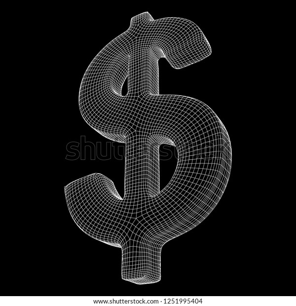 Dollar Sign Wireframe Low Poly Mesh Stock Vector (Royalty Free ...