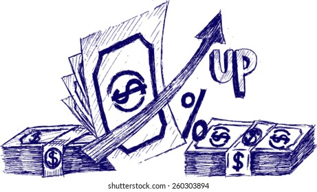 Dollar Sketch Stock Vector (Royalty Free) 260303894 | Shutterstock
