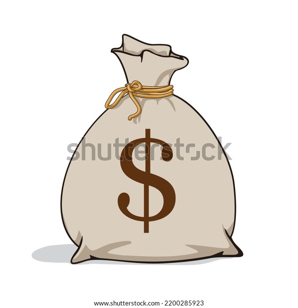 Dollars Sack Vector Illustration Isolated On Stock Vector (Royalty Free ...