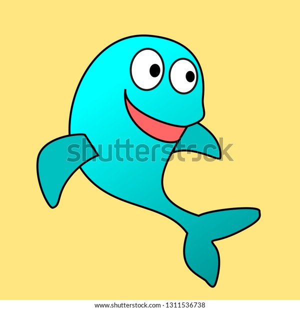 Dolphin Cartoon Vector Stock Vector (Royalty Free) 1311536738 ...