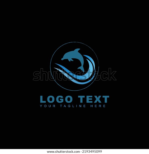 Dolphin Logo Typography Used Comfortaa You Stock Vector (Royalty Free ...
