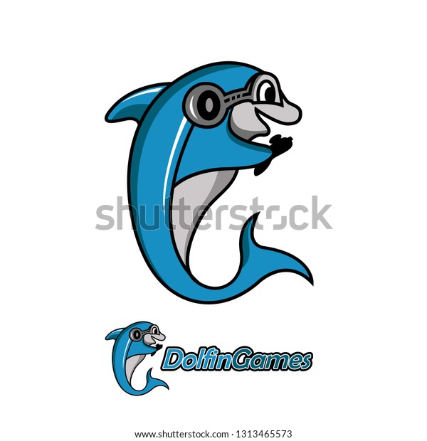 Dolphin Mascot Logo Stock Vector (Royalty Free) 1313465573 | Shutterstock