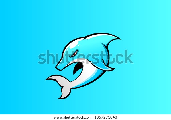 Dolphin Mascot Logo Vector Eps Stock Vector (Royalty Free) 1857271048