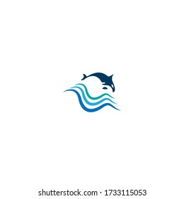 Dolphin Wave Logo Icon Illustration Stock Vector (Royalty Free ...