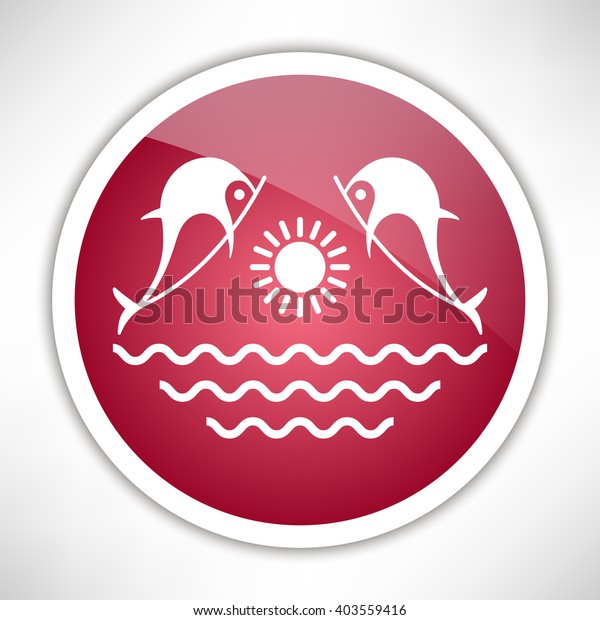 Dolphins Sun Sea Logo Stock Vector (Royalty Free) 403559416 | Shutterstock