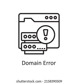 Domain Error Vector Outline Icon Design Stock Vector (Royalty Free ...
