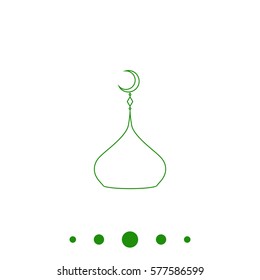 Dome Outline Vector Icon Contour Line Stock Vector (Royalty Free ...