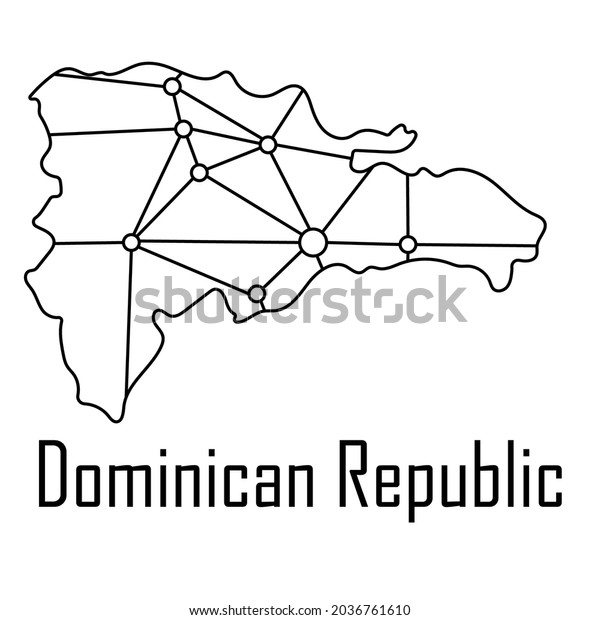 Dominican Republic Map Icon Vector Illustration Stock Vector (Royalty ...