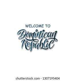 Dominican Republic Text Design Vector Calligraphy Stock Vector (Royalty ...