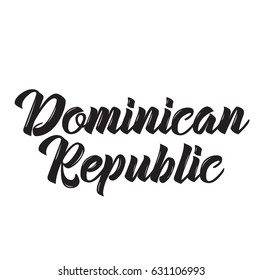 Dominican Republic Text Design Vector Calligraphy Stock Vector (Royalty ...