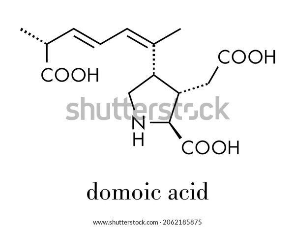 Domoic Acid Algae Poison Molecule Responsible Stock Vector (Royalty ...