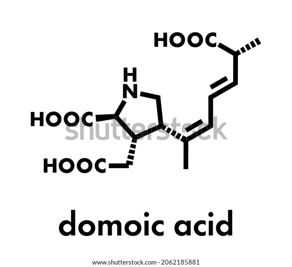 Domoic Acid Algae Poison Molecule Responsible Stock Vector (Royalty ...