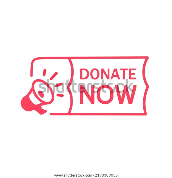 Donate Banner Megaphone Icon Modern Vector Stock Vector (Royalty Free ...