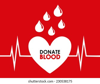 Donate Blood Graphic Design Vector Illustration Stock Vector (Royalty ...