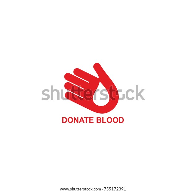 donar logo de sangre: vector de stock (libre de regalías) 755172391 ...