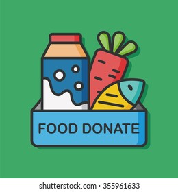 Donate Food Vector Icon Stock Vector (Royalty Free) 355961633 ...