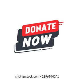 Donate Now Banner Template Modern Vector Stock Vector (Royalty Free ...