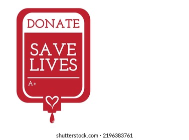 Donate Save Lives Graphic Design Concept Stock Vector (Royalty Free ...