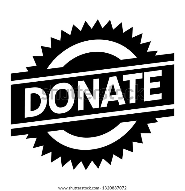 Donate Stamp On White Background Sign Stock Vector (Royalty Free ...