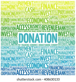 Donation Word Cloud Business Concept Stock Vector (Royalty Free ...