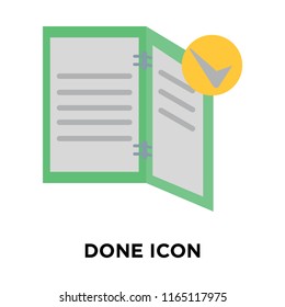 Done Icon Vector Isolated On White Stock Vector (Royalty Free ...