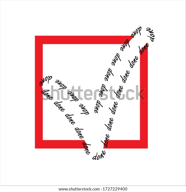 Done Symbol Icon Form Tick Creative Stock Vector (Royalty Free ...