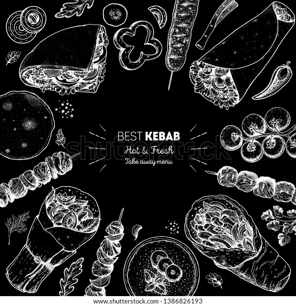 Doner Kebab Cooking Ingredients Kebab Sketch Stock Vector (Royalty Free ... Doner Kebab Cooking Ingredients Kebab Sketch Stock Vector (Royalty Free ...