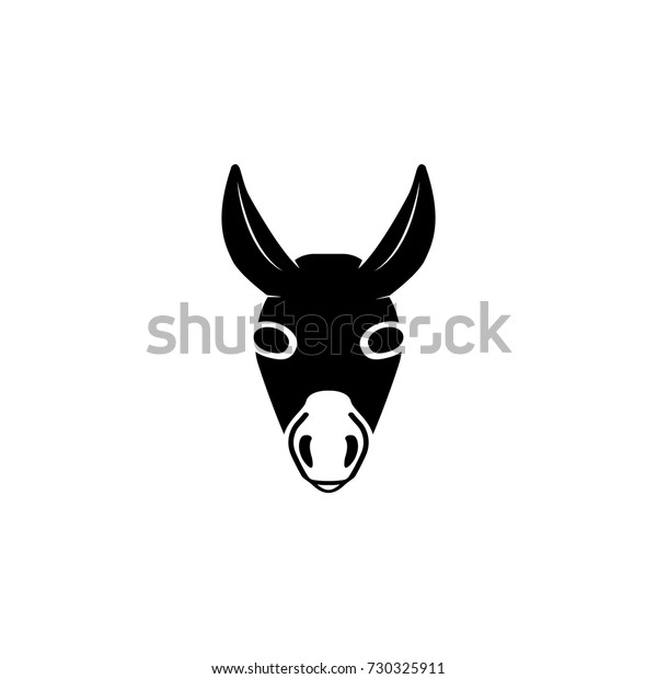 Donkey Head Icon On White Background Stock Vector (Royalty Free ...