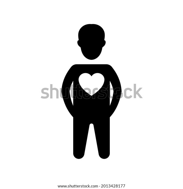 Donor Man Iconhumanlove Vector Illustration Stock Vector (Royalty Free ...