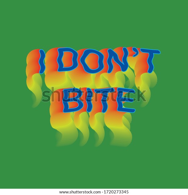 Dont Bite Word Lettering Design Blend Stock Vector (Royalty Free ...