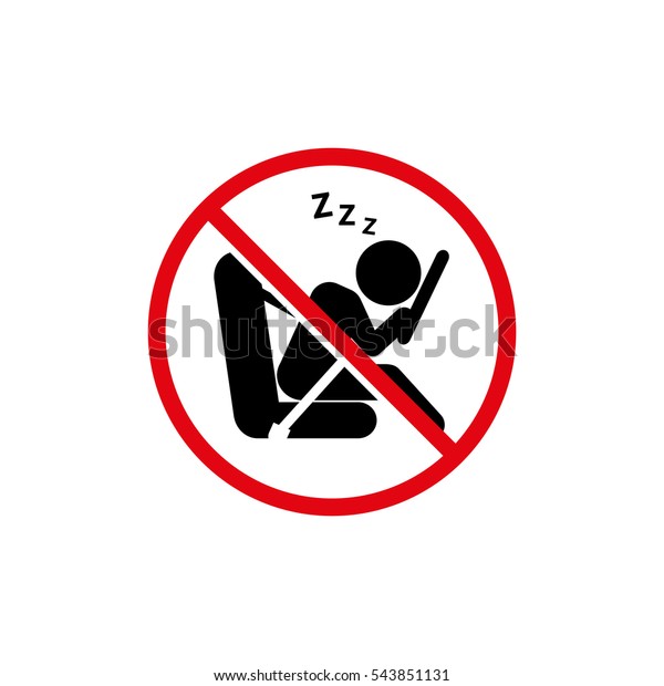 Dont Drive Tired Vector Illustration Stock Vector (Royalty Free) 543851131
