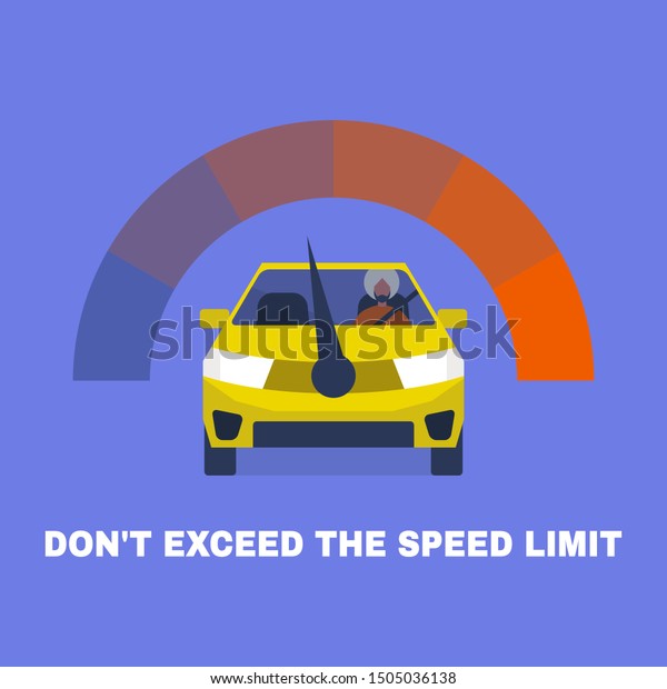 Dont Exceed Speed Limit Young Indian: vector de stock (libre de ...