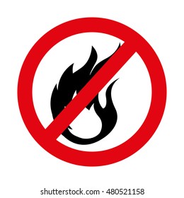 Dont Fire Prohibition Sign Vector Illustration Stock Vector (Royalty ...