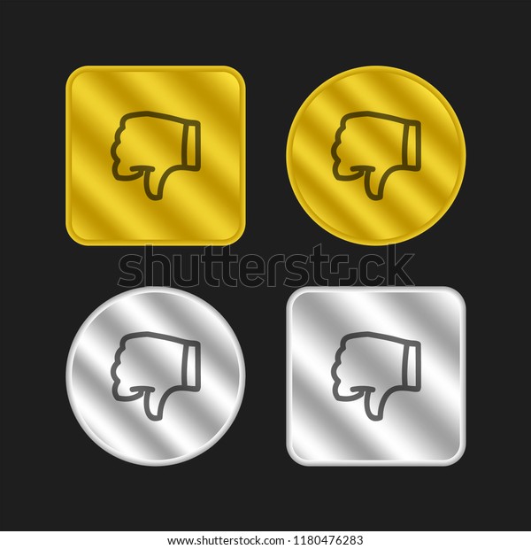 Dont Like Symbol Gold Silver Metallic Stock Vector (Royalty Free ...