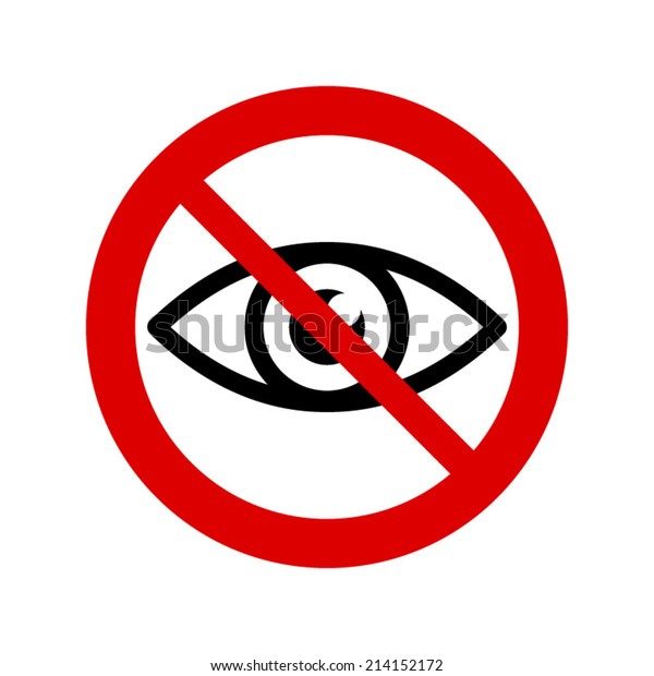 Dont Look Eye Sign Icon Stock Vector (Royalty Free) 214152172