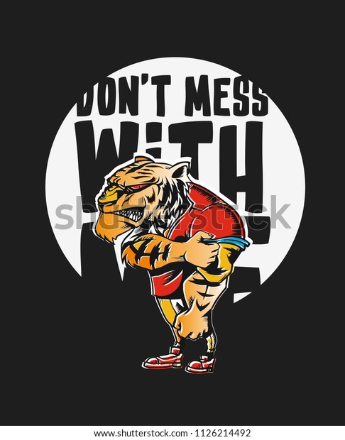 Dont Mess Me Poster Hand Drawn Stock Vector (Royalty Free) 1126214492 ...