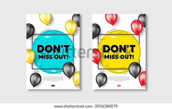 Dont Miss Out Text Flyer Posters Stock Vector (Royalty Free) 2036380079 ...