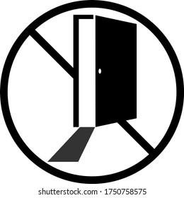 Dont Open Door Vector Icon No Stock Vector (Royalty Free) 1750758575 ...