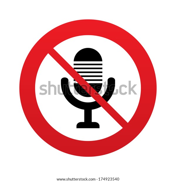 Dont Record Microphone Icon Speaker Symbol Stock Vector (Royalty Free ...