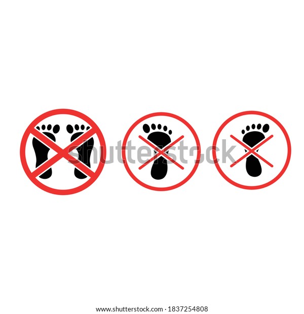 Dont Step Sign Icon Set Eps Stock Vector (Royalty Free) 1837254808 ...
