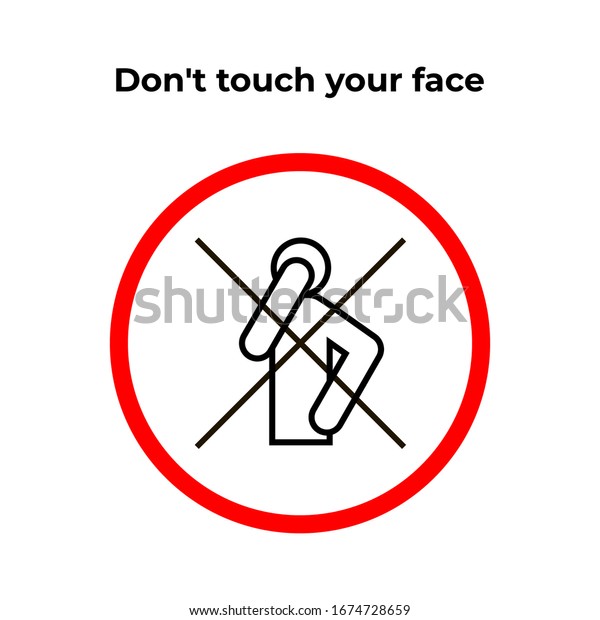 Dont Touch Your Face Infographic Icon Stock Vector (Royalty Free ...