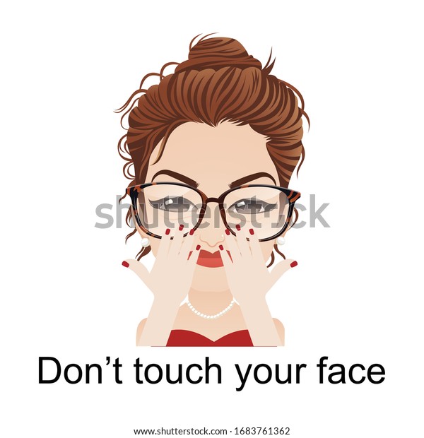 Dont Touch Your Face Vector Illustration Stock Vector (Royalty Free ...
