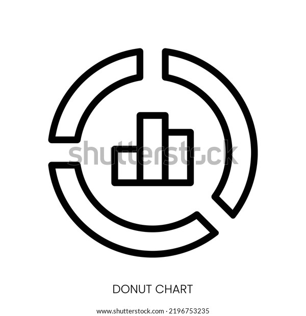 Donut Chart Icon Line Art Style Stock Vector (Royalty Free) 2196753235 ...