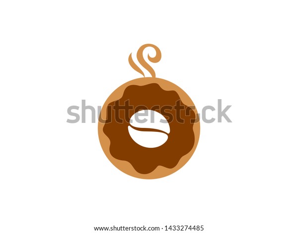 Donut Coffee Logo Template Icon Symbol Stock Vector (Royalty Free ...