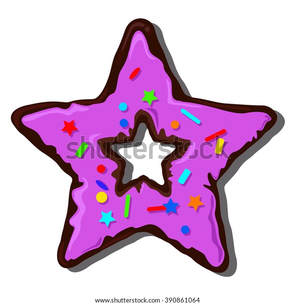 Donut Shaped Star On White Background Stock Vector (Royalty Free ...