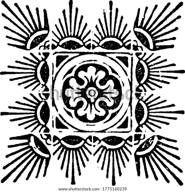 Doodad Simple Design Vintage Line Drawing Stock Vector (Royalty Free ...