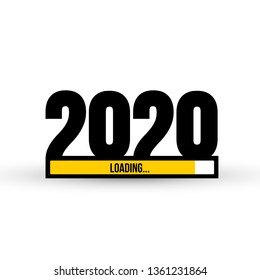 Doodle 2020 Loading New Year Download Stock Vector (Royalty Free ...