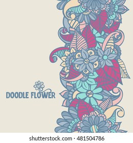 Doodle Abstract Flower Vector Illustration Stock Vector (Royalty Free ...