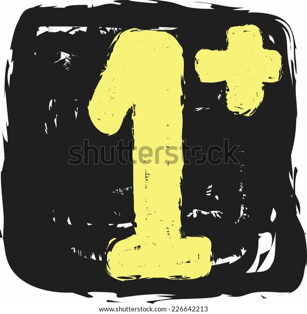 Doodle Abstract Symbol Number One Plus Stock Vector (Royalty Free ...
