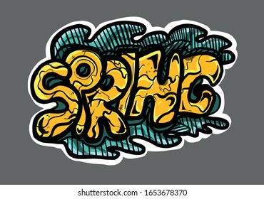 Prs Street Graffiti Logo Concept Vector Stock Vector (Royalty Free ...